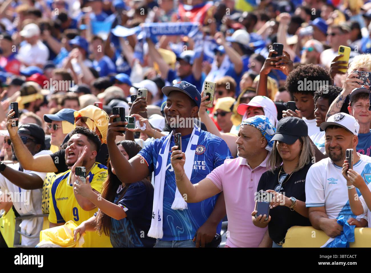 Chelsea FC fans watch the FIFA Club World Cup 2025 Final match between ...