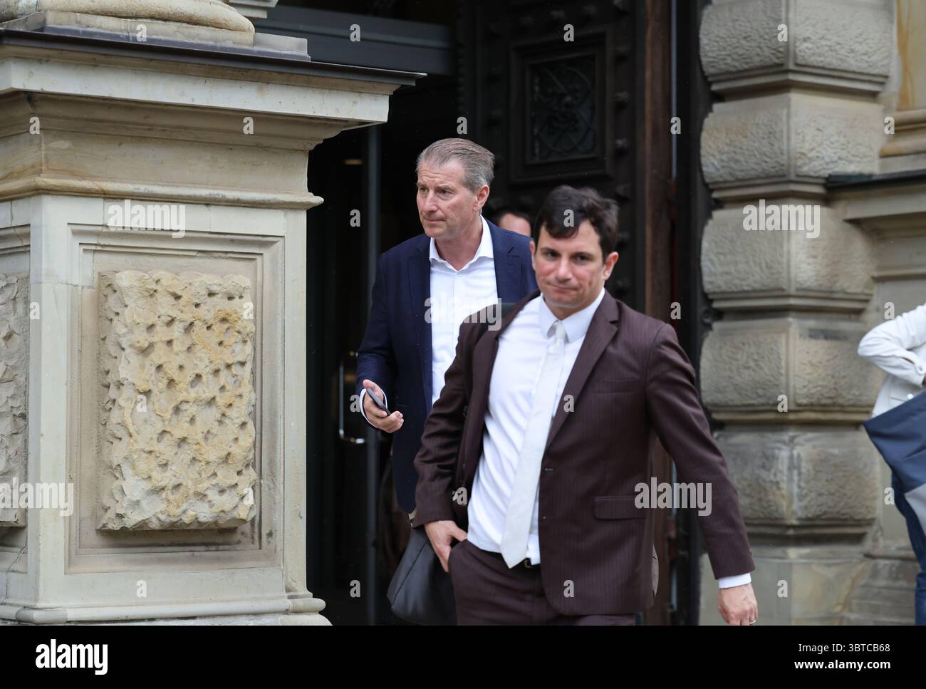 15 July 2025, Hamburg: Stephan Hensel (l), ex-husband and father of C ...