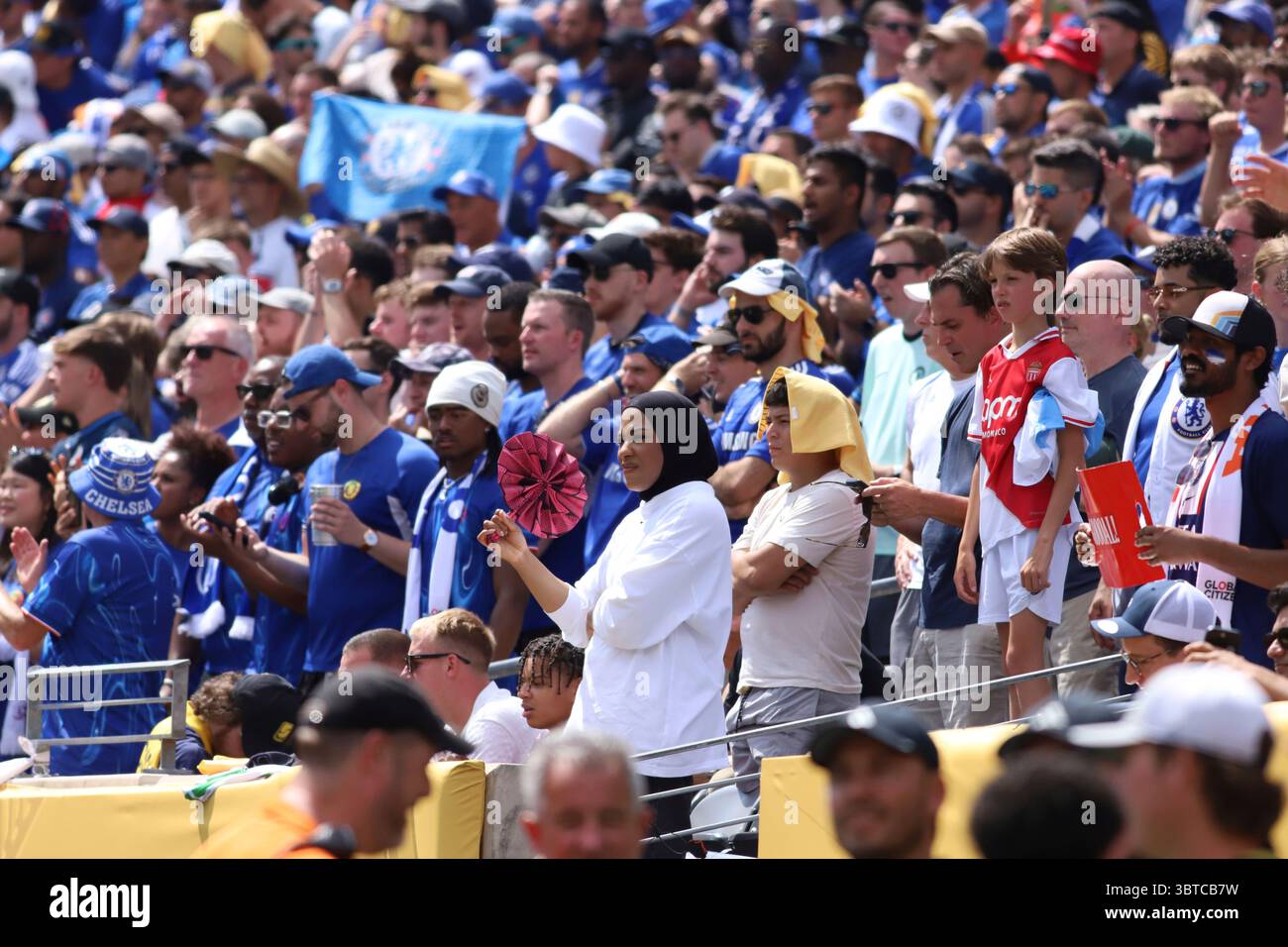 Chelsea FC fans watch the FIFA Club World Cup 2025 Final match between ...