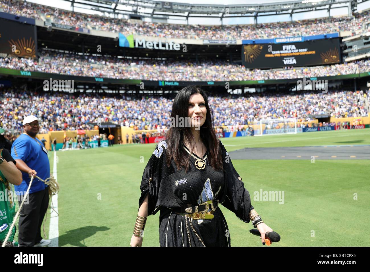 Laura Pausini arriving during the FIFA Club World Cup 2025 Final match ...