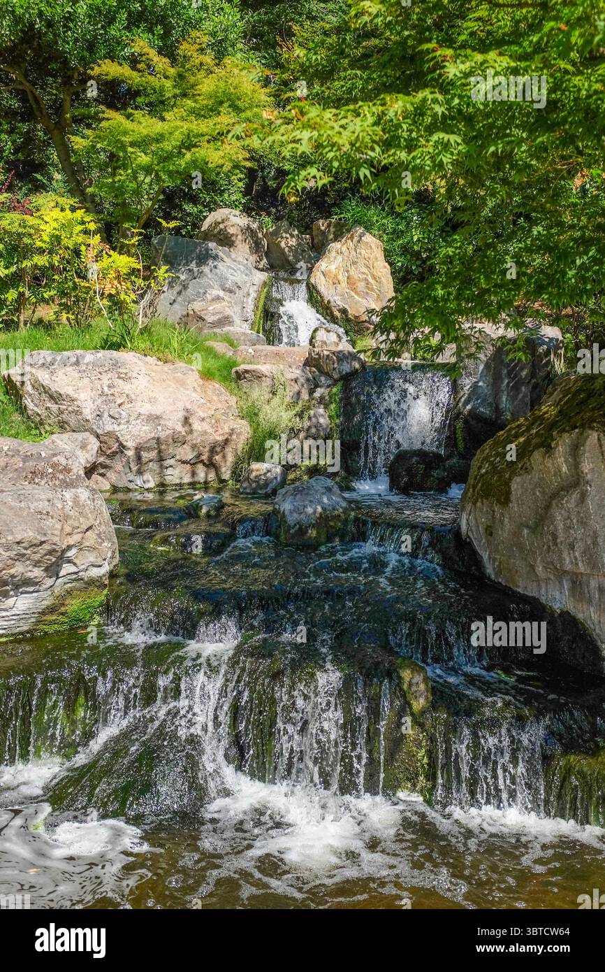 The Kyoto Garden waterfall in Holland Park is a tranquil Japanese ...