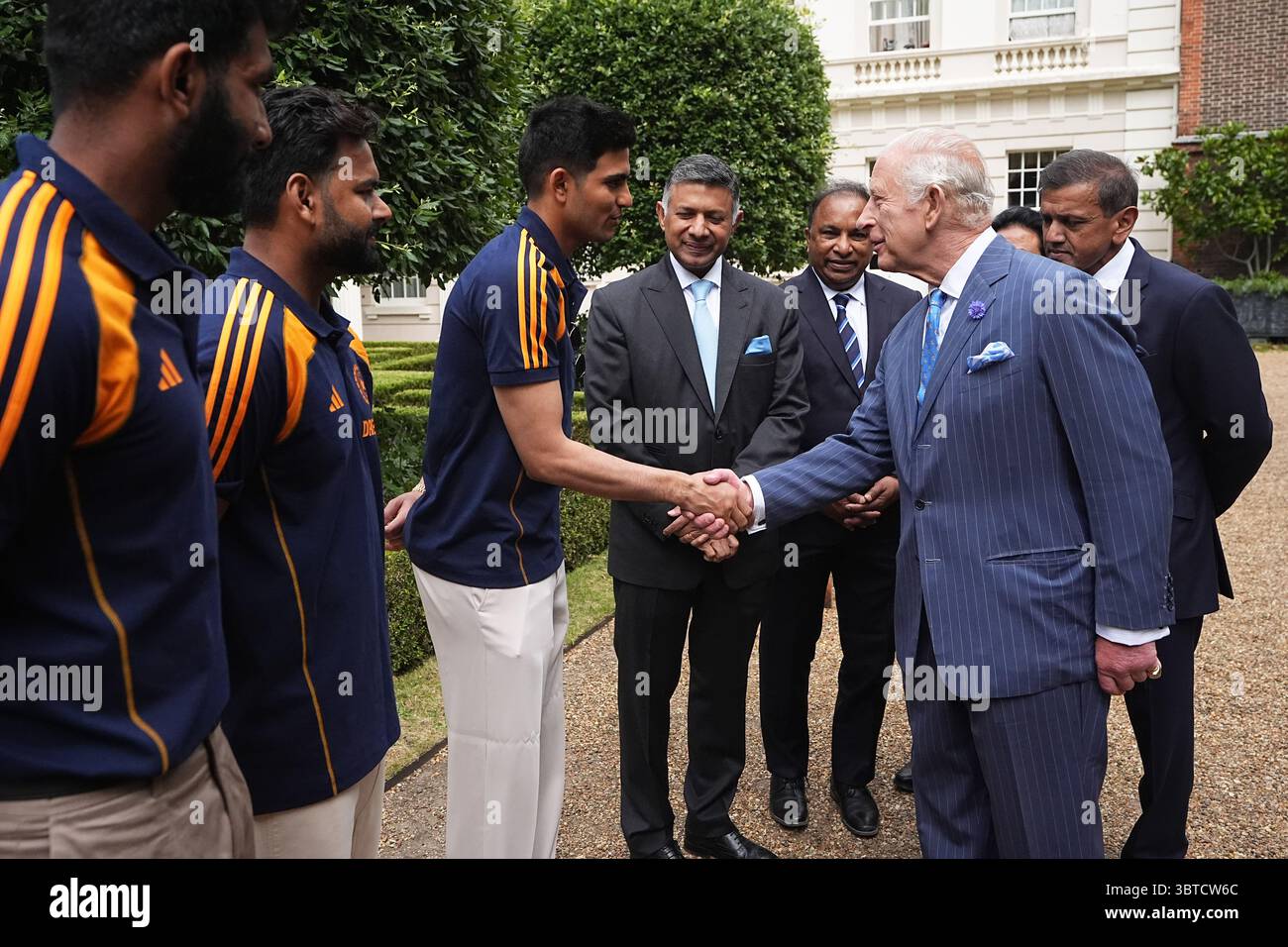 King Charles III meets members of the India men's Test cricket team ...