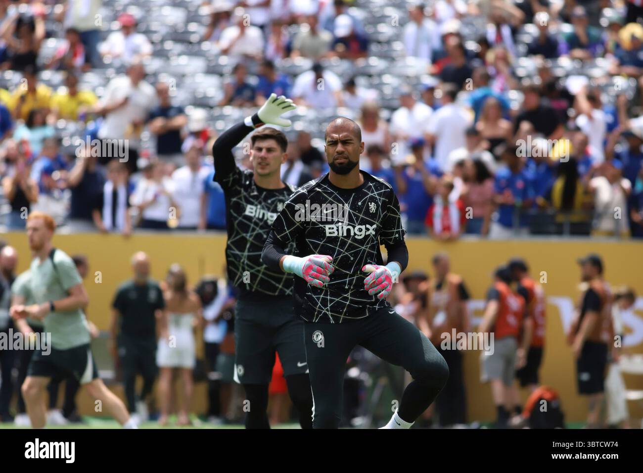 Goalie Robert Sanchez #1 of Chelsea FC warms up prior the FIFA Club ...