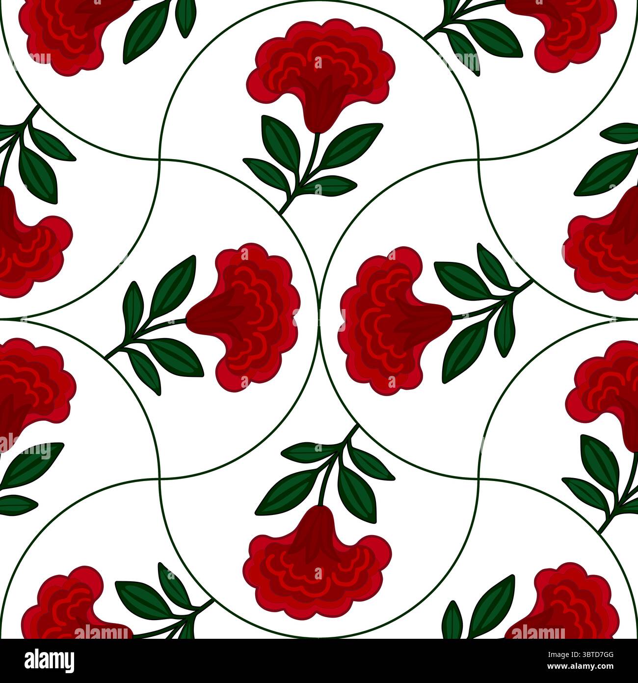 White and red bloom contrast Stock Vector Images - Alamy