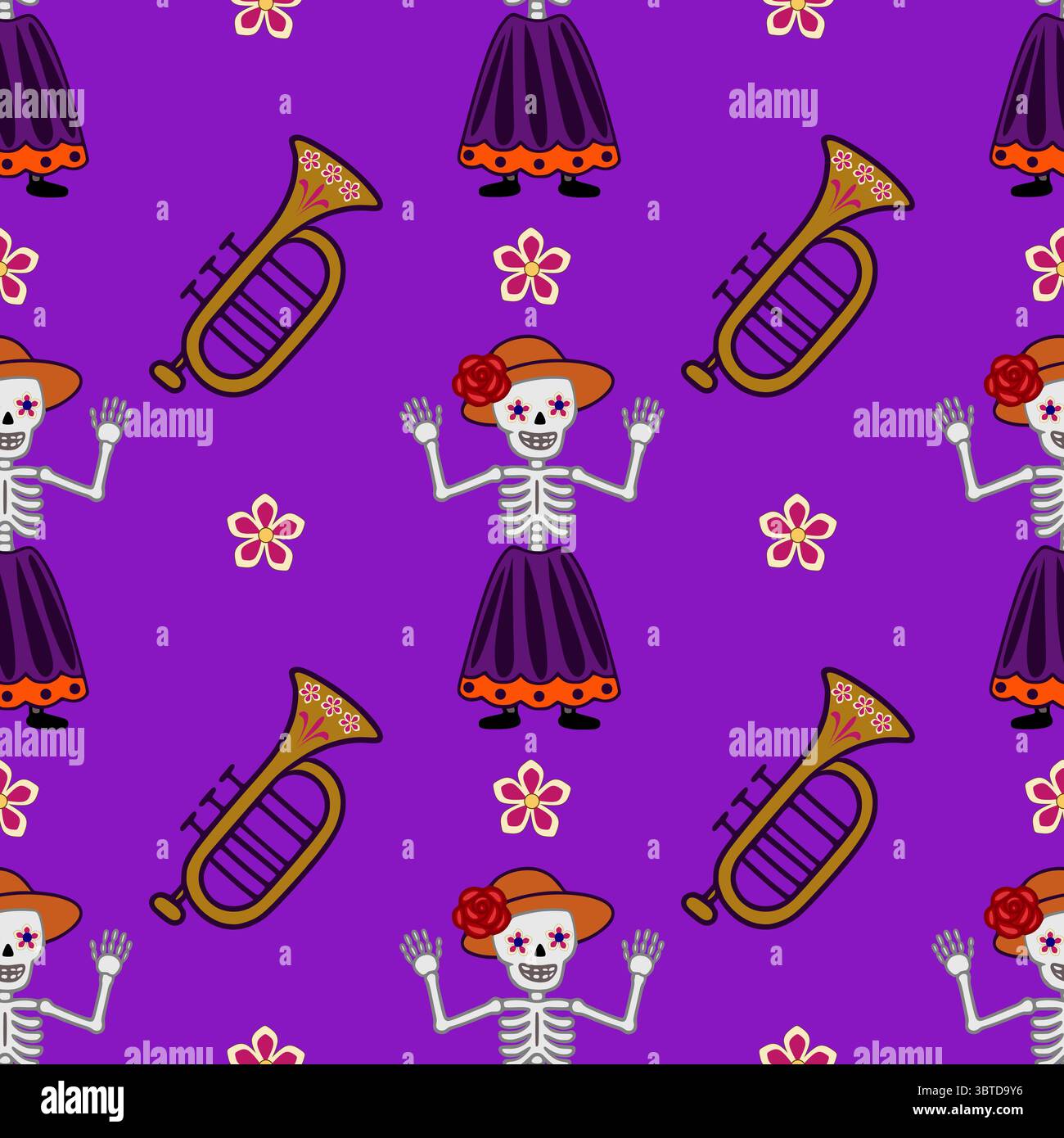 Day of the dead traditional illustration vector Stock Vector Images - Alamy