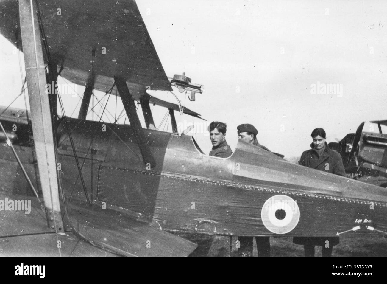 Captain Albert Ball in SE5 A4850 No 56 Sqn prior to leaving for France ...