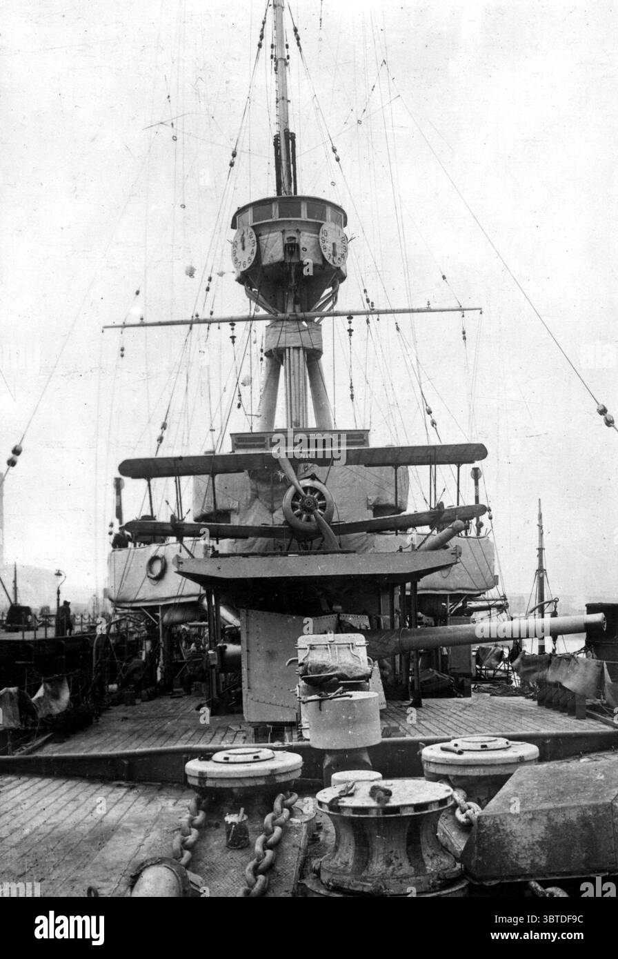 HMAS Sydney's Sopwith Camel ready for launch. Melbourne 1917 Stock ...