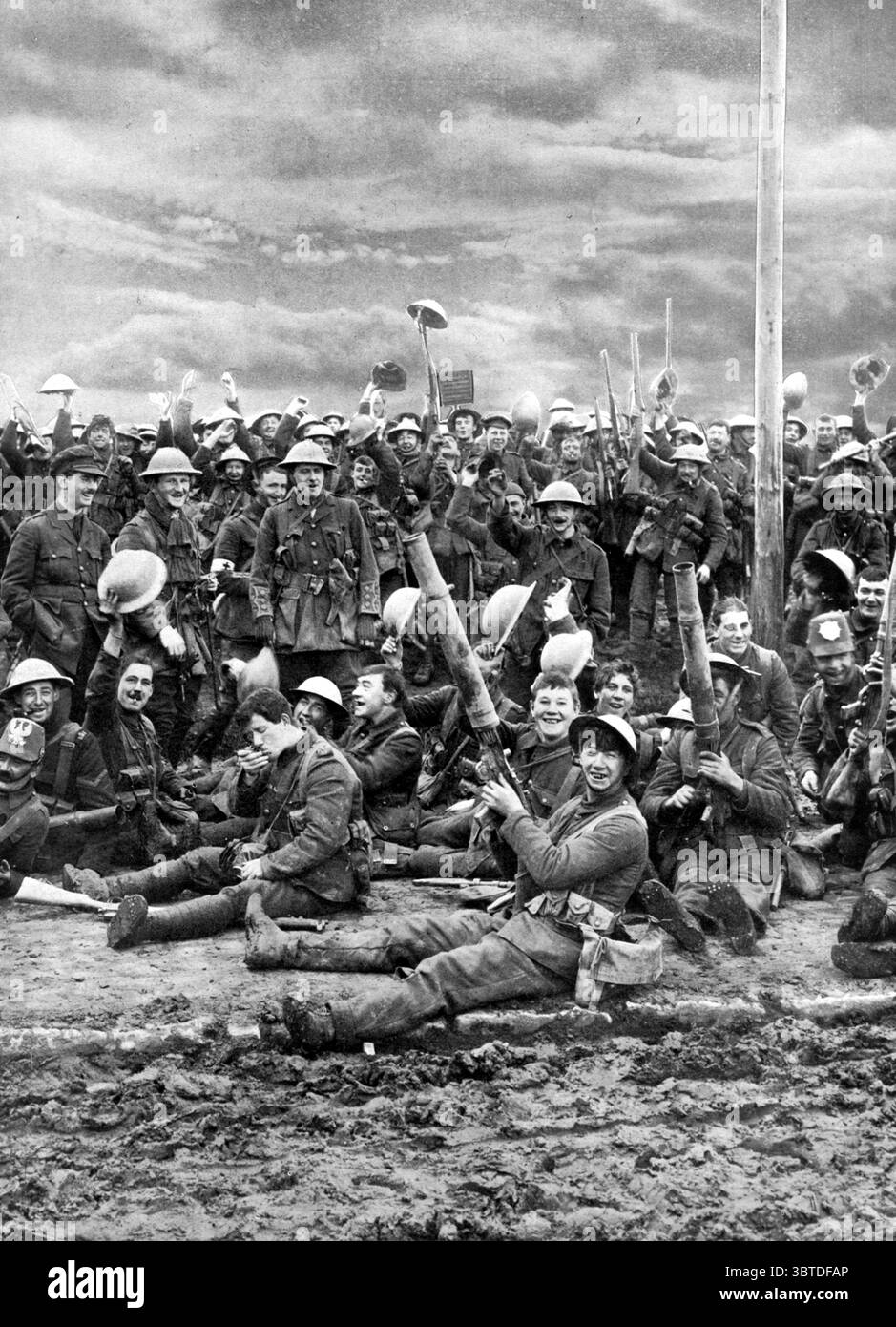 The Northumberland Fusiliers resting after their successful assault on ...