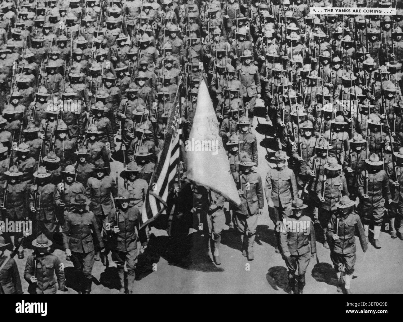 American troops in formation Black and White Stock Photos & Images - Alamy