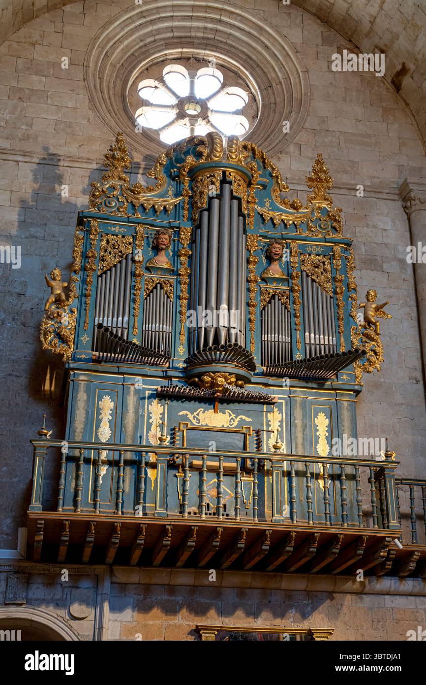 An intricately designed organ stands prominently in the Colegiata de ...