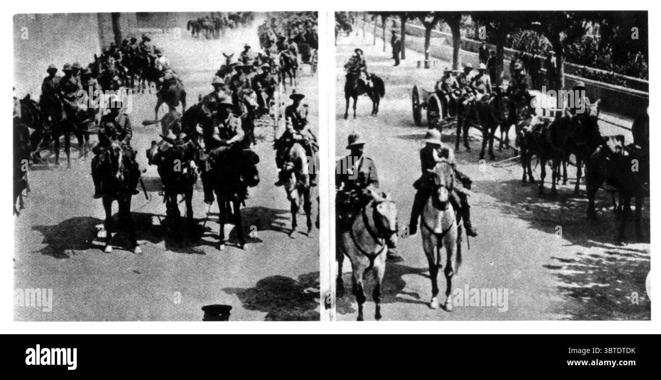 Marching into Lisbon , an infantry Regiment from the provinces ...