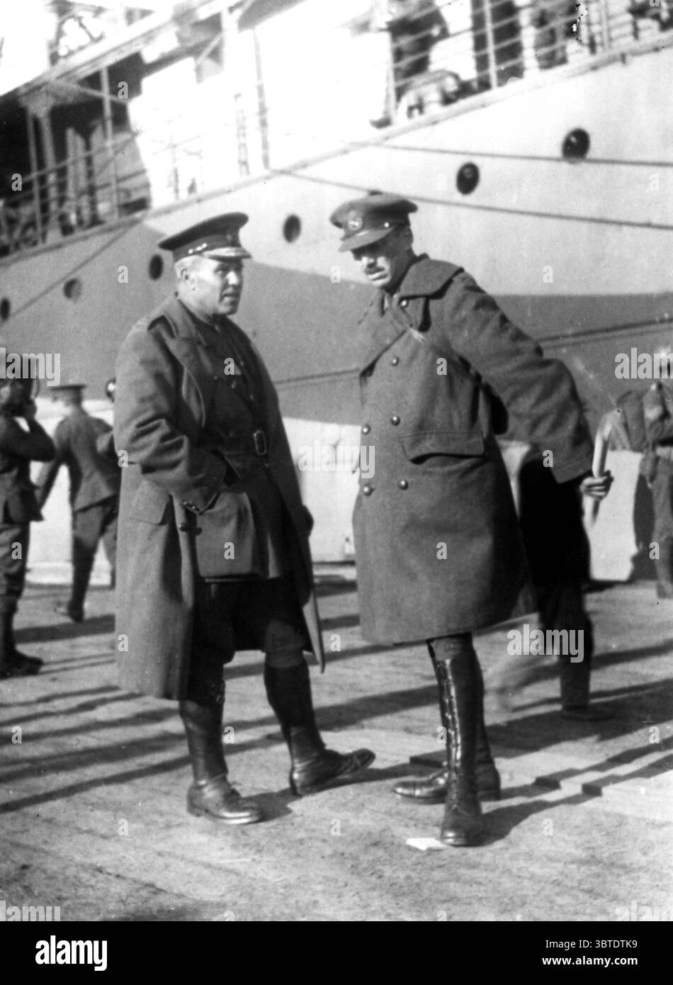 Major General Poole and Brigadier General Finlayson disembarking from ...