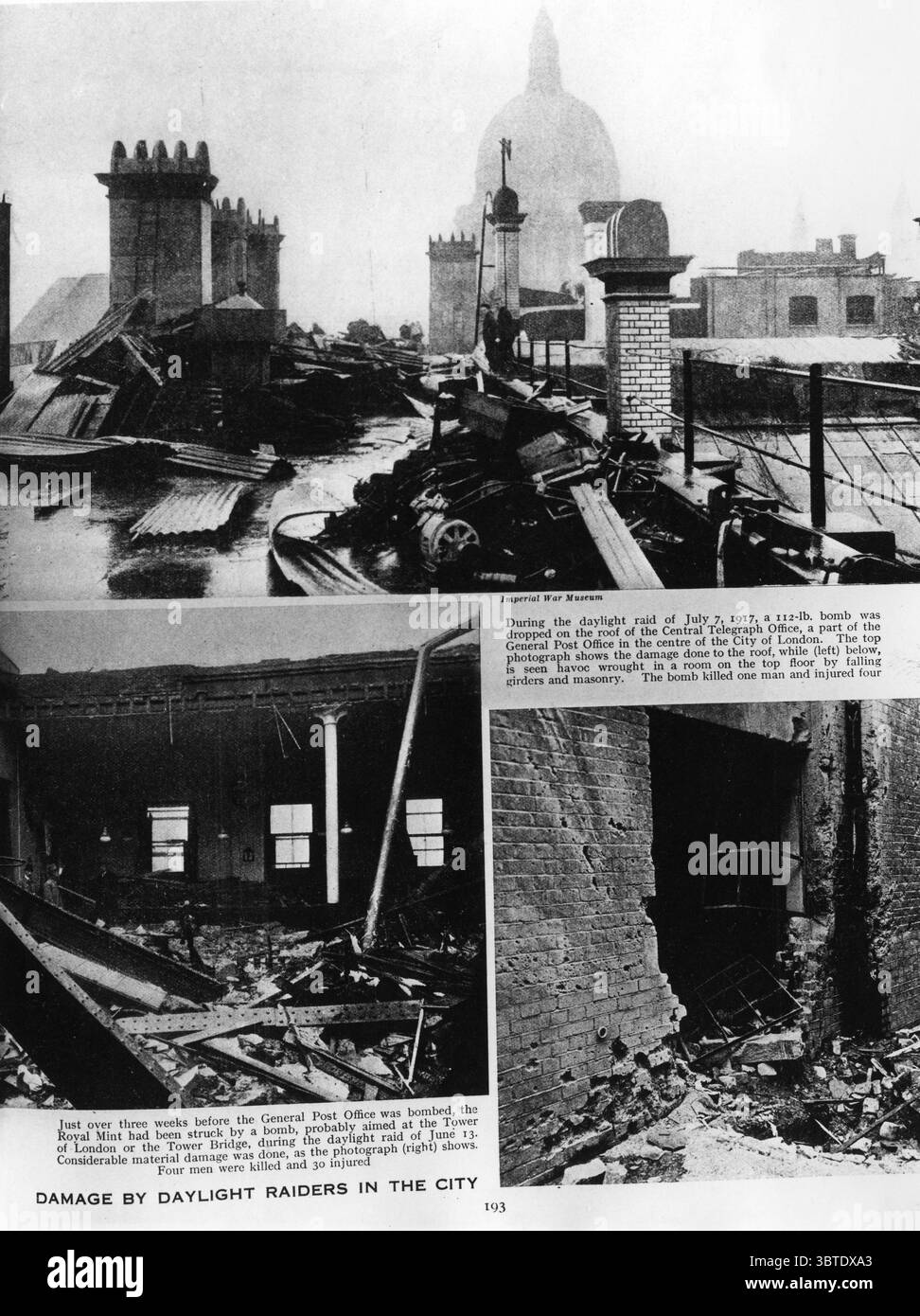 London air raid damage . 1914 - 1918 WWI Stock Photo - Alamy