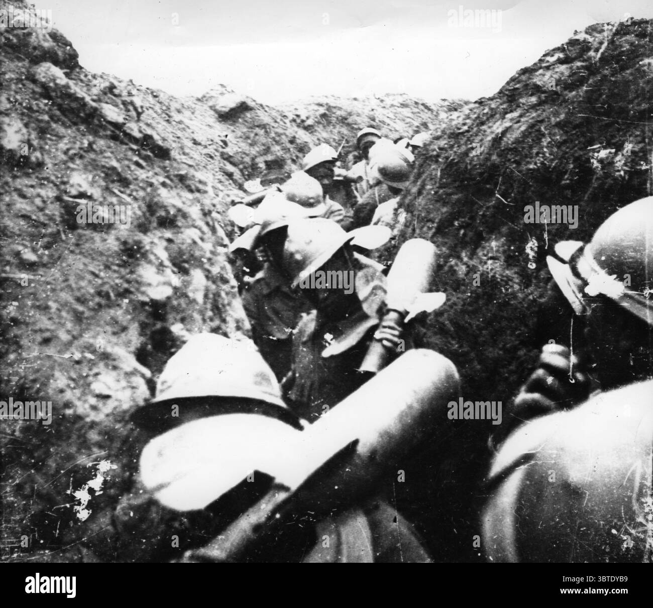 Scene in a French trench , Western Front Stock Photo - Alamy