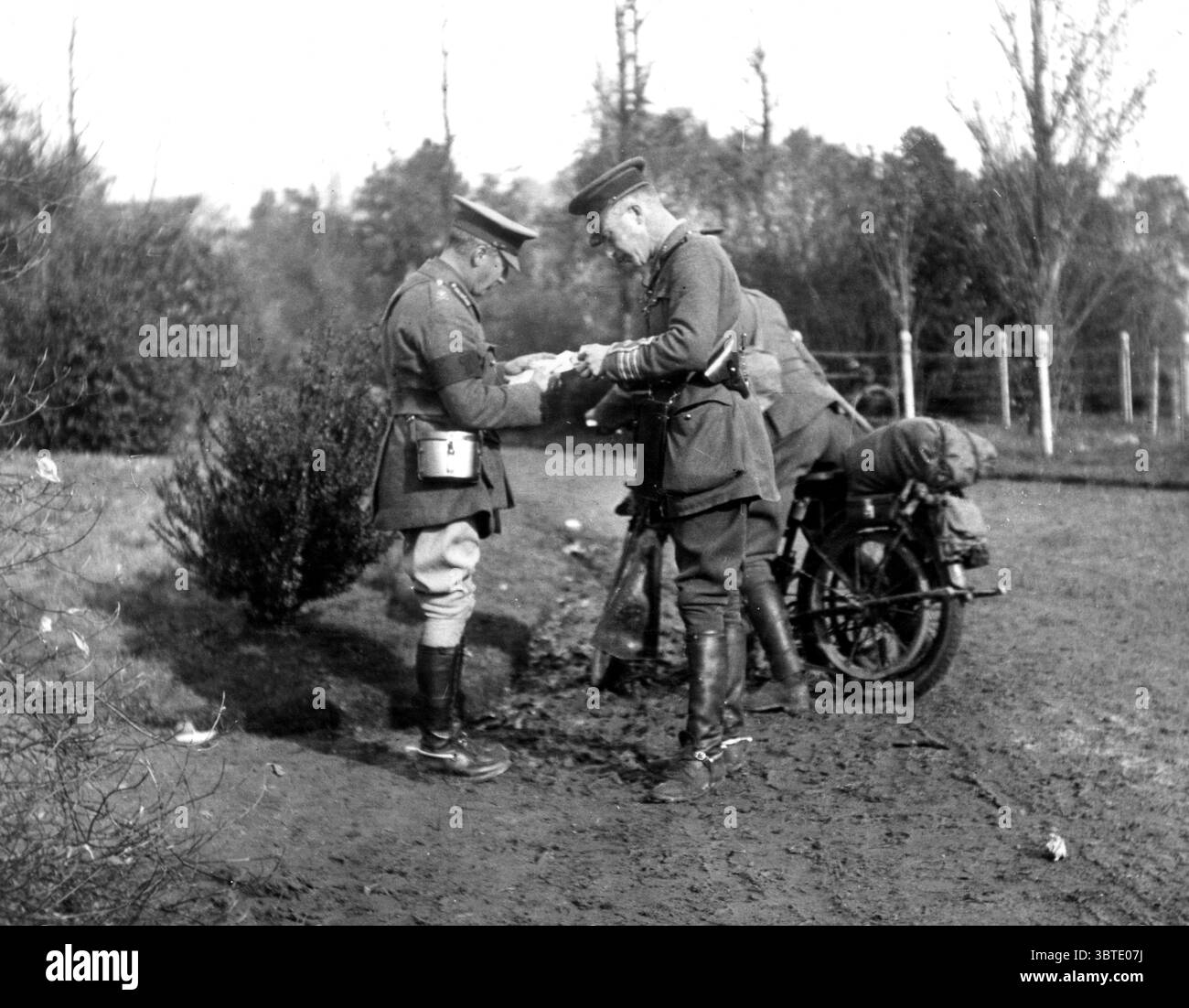 Battle of Ypres General Sir Hubert Gough reading despatches in the ...