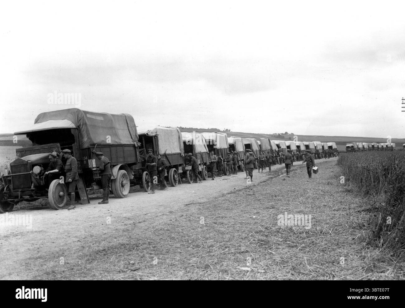 Vehicles on road near Black and White Stock Photos & Images - Alamy