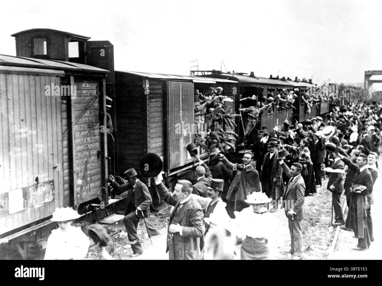 Great first western train Black and White Stock Photos & Images - Alamy