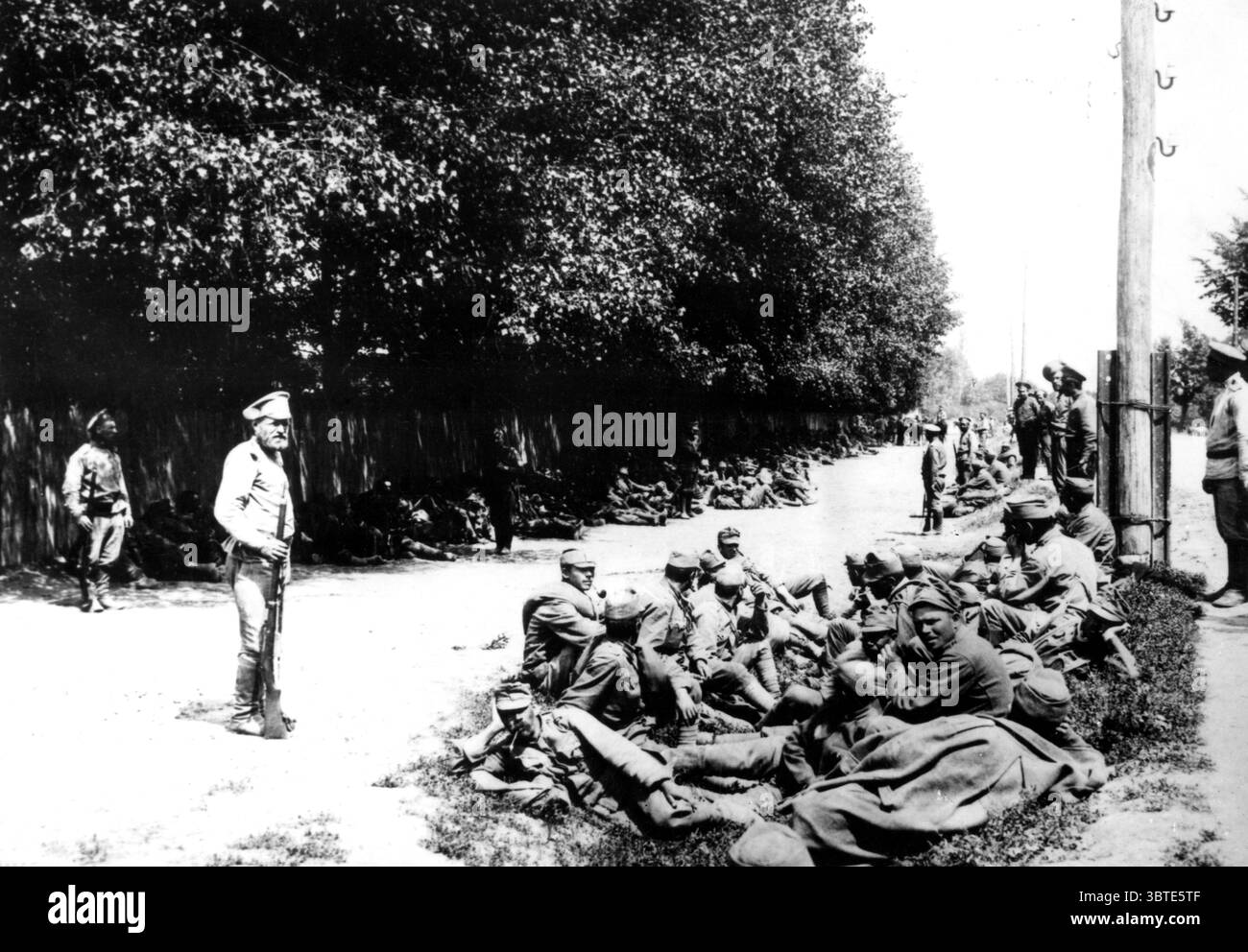 Austrian ( and German ) POWs resting near the HQ of the Russian 11th ...