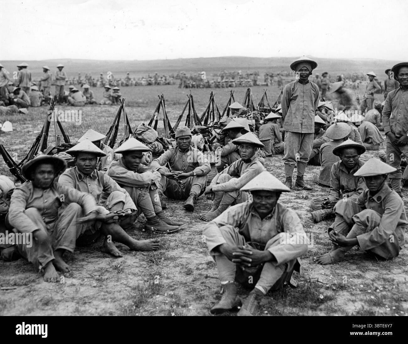 A company of Annamites , French Colonial Marine Infantry from Cochin ...
