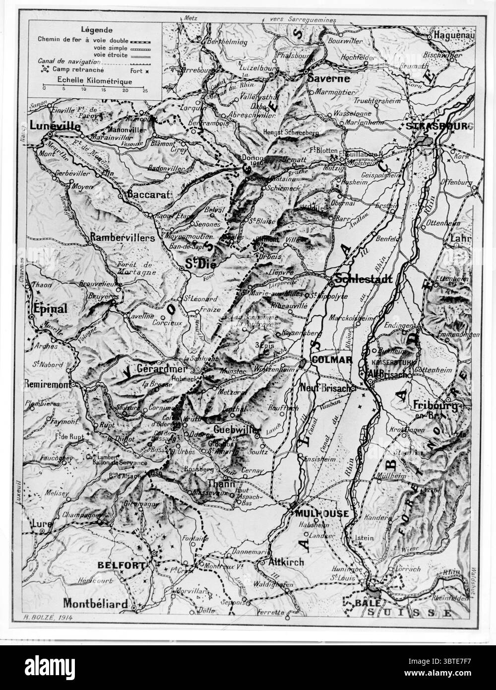 Map of Upper Alsace Stock Photo - Alamy