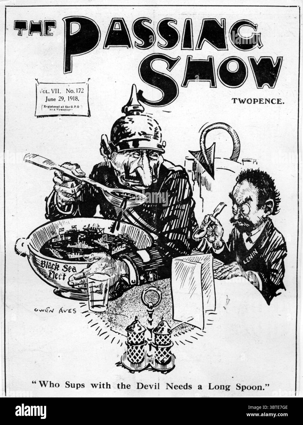 The passing show Who sups with the devil needs a long spoon Stock Photo ...