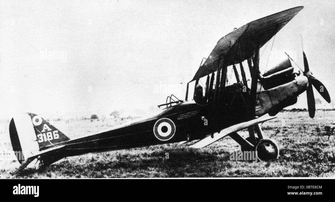 Side view of the British RE8 two-seat biplane reconnaissance and bomber ...