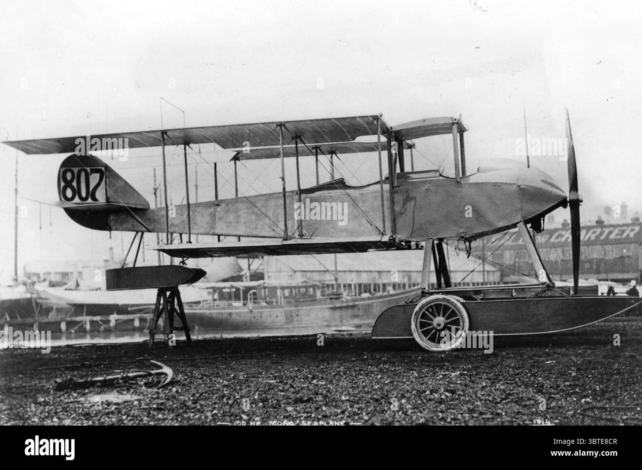 Sopwith folding - wing , two - seater seaplane with a 100 hp Gnome ...