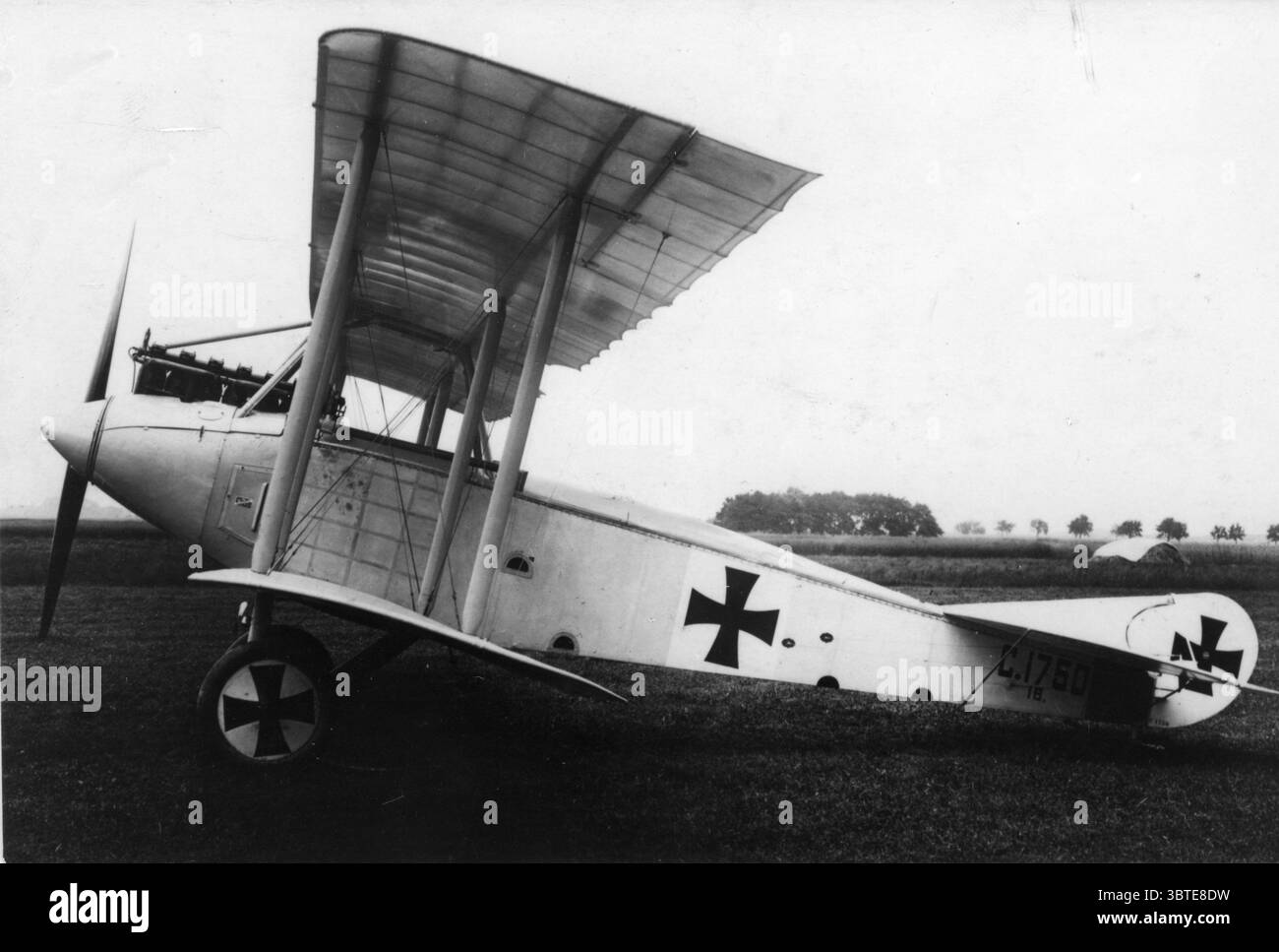 A German biplane stands ready Stock Photo - Alamy