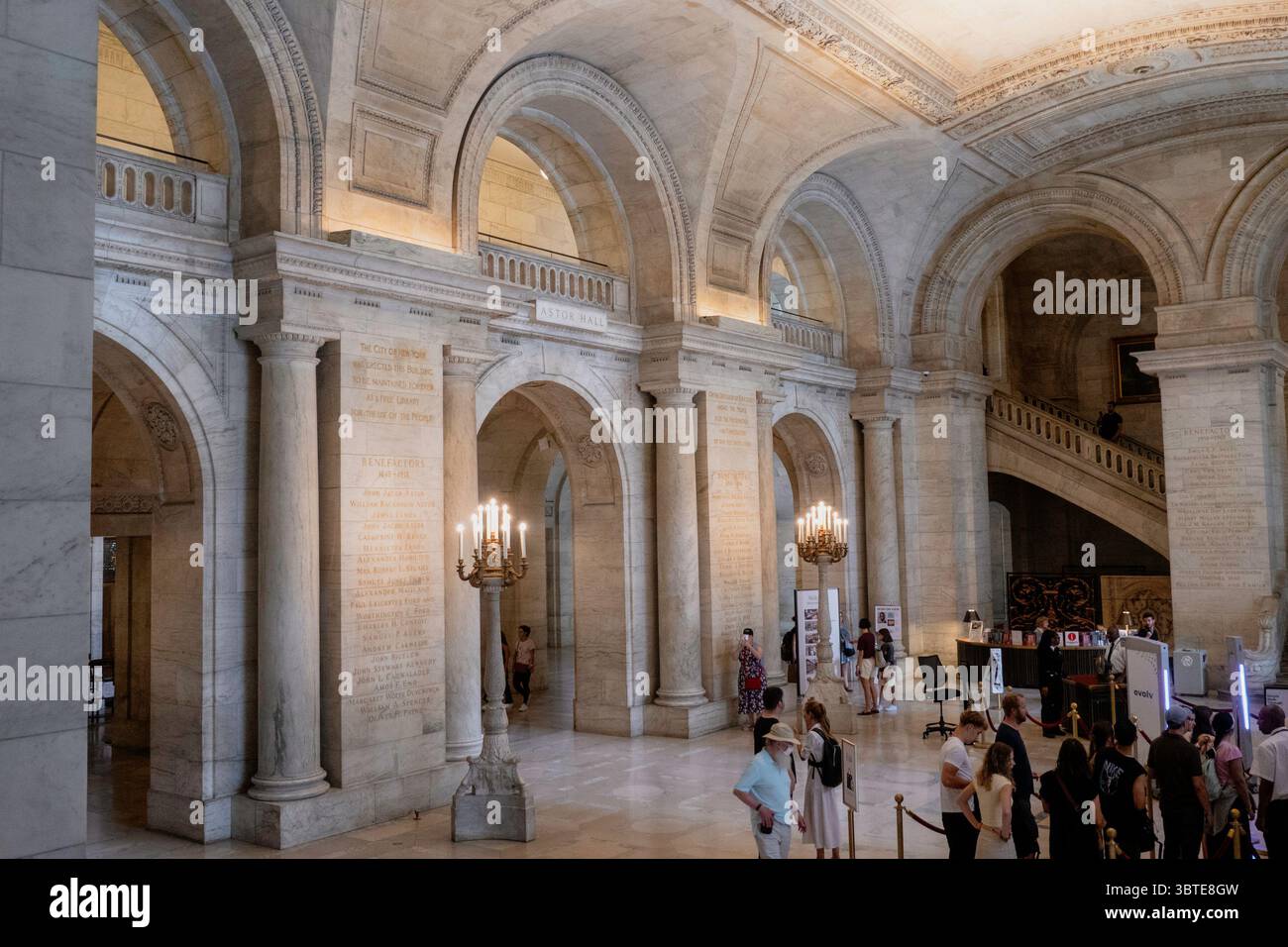 Astor Hall is the beautiful Beaux-Arts grand entryway to the New York ...