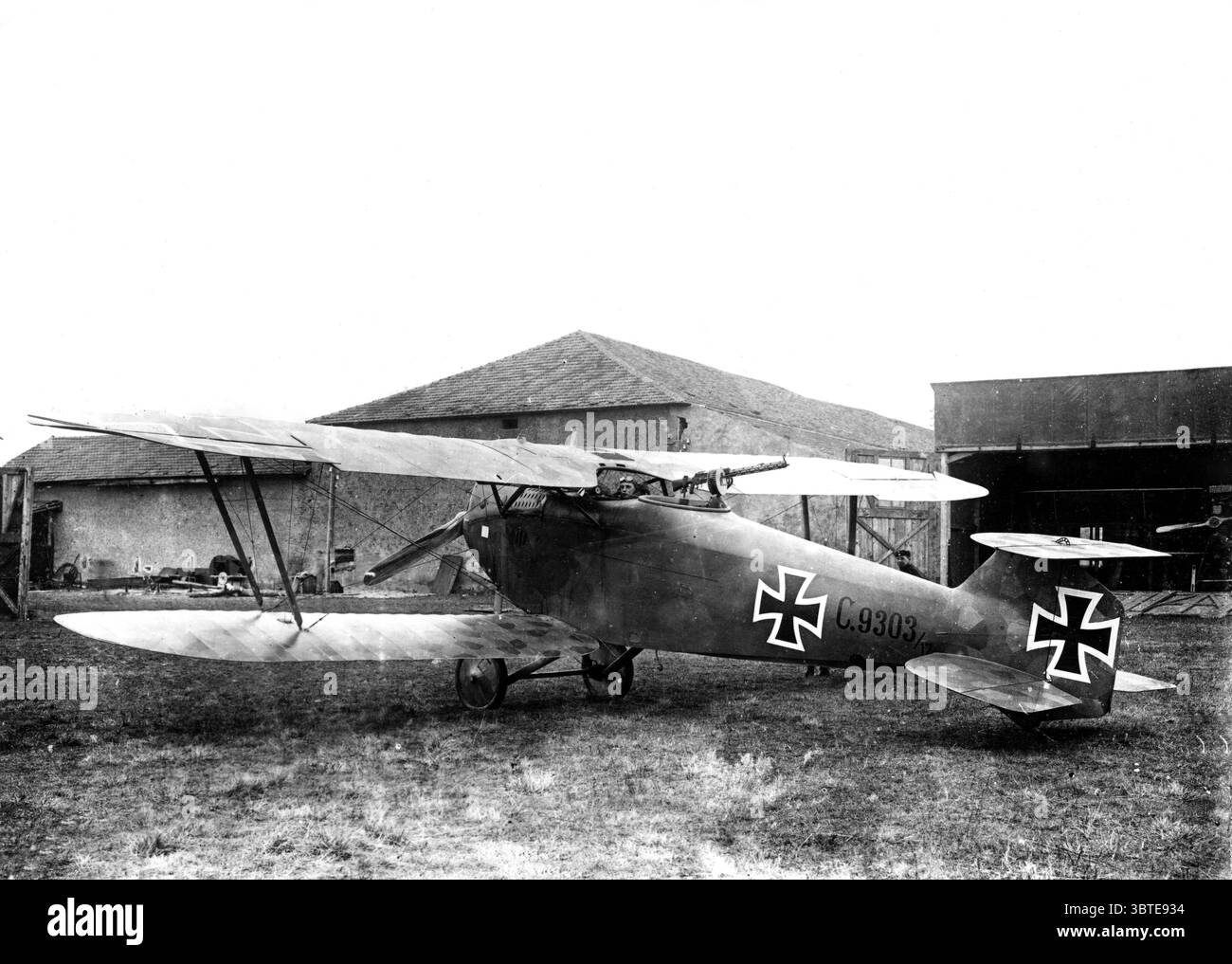 World War One - Aviation A German Hannover plane (possibly a Hannover ...