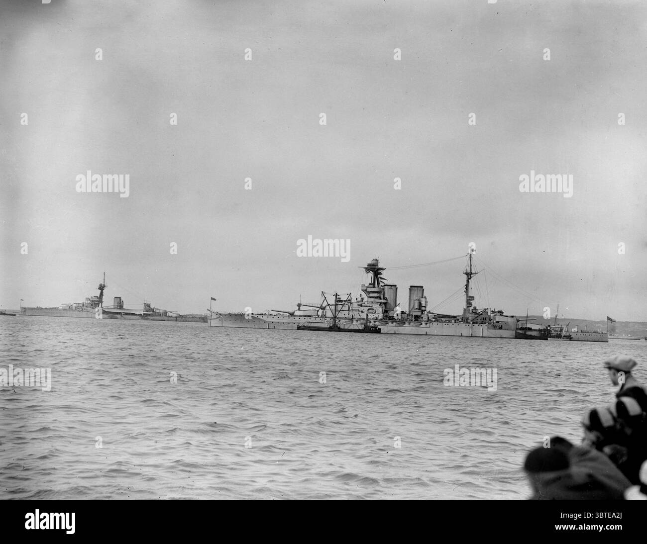 British Royal Navy . General view of the British Fleet at Portland ...