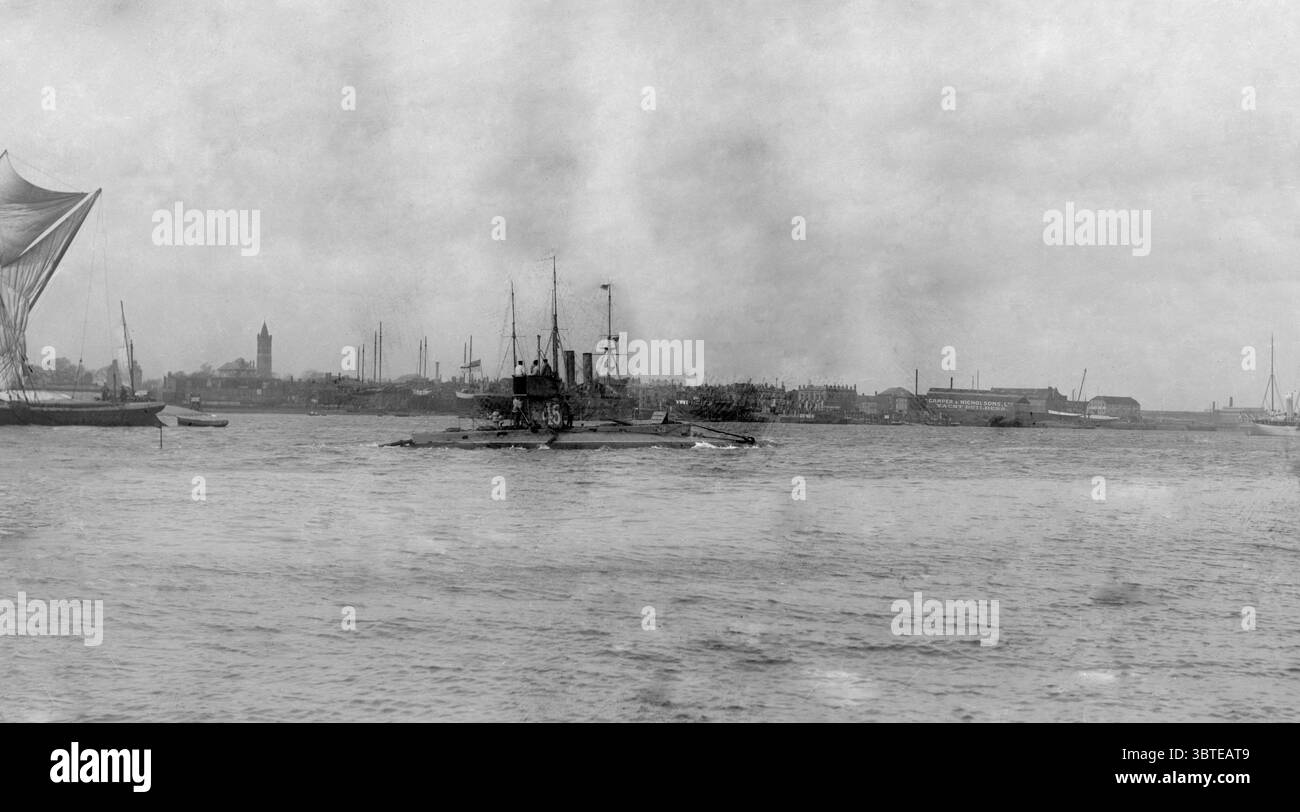 British Royal Navy . HM Submarine C15 . 1914 C15 torpedoed and sank ...