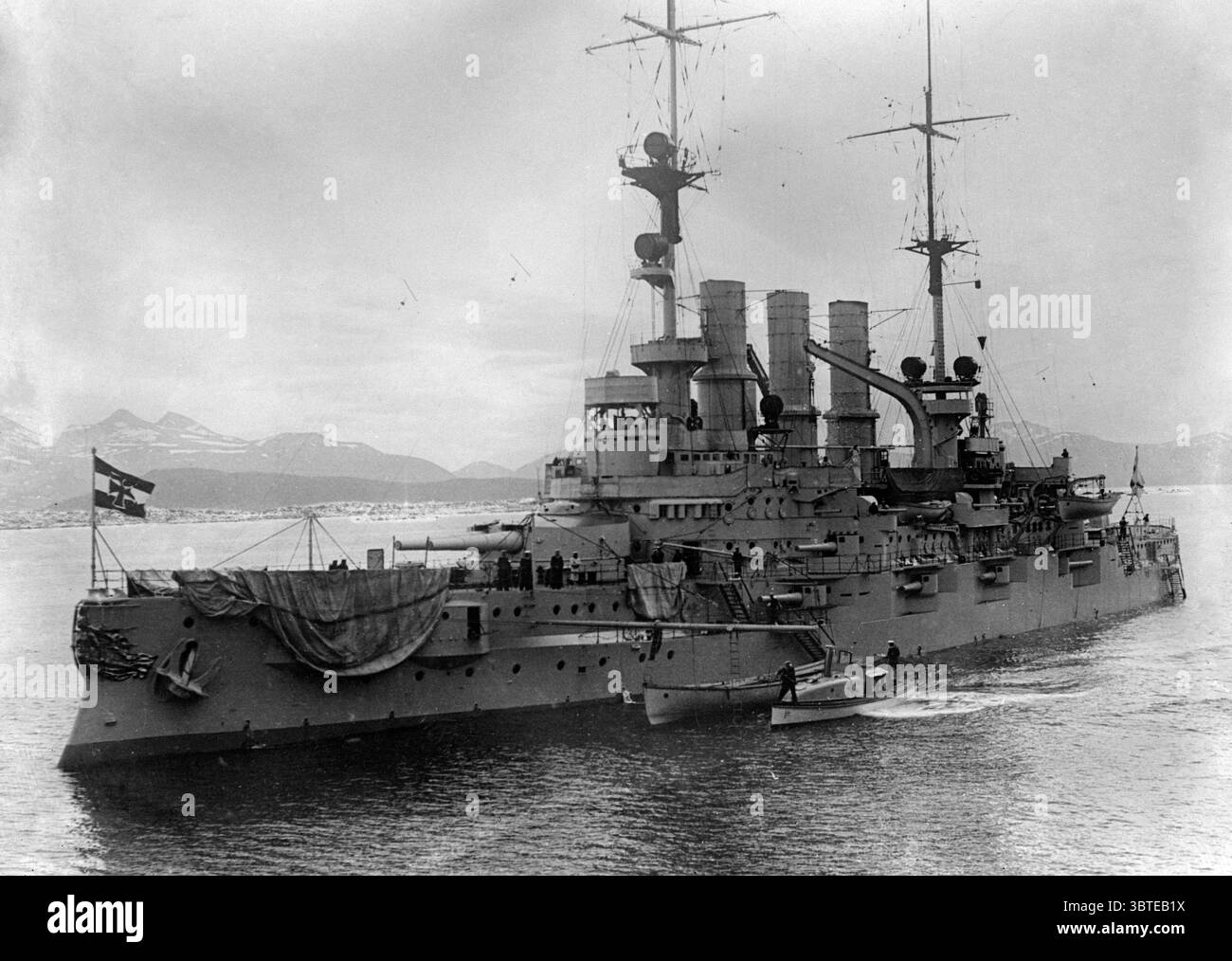 German Imperial Navy . SMS Schlesien - a pre - dreadnought battleship ...