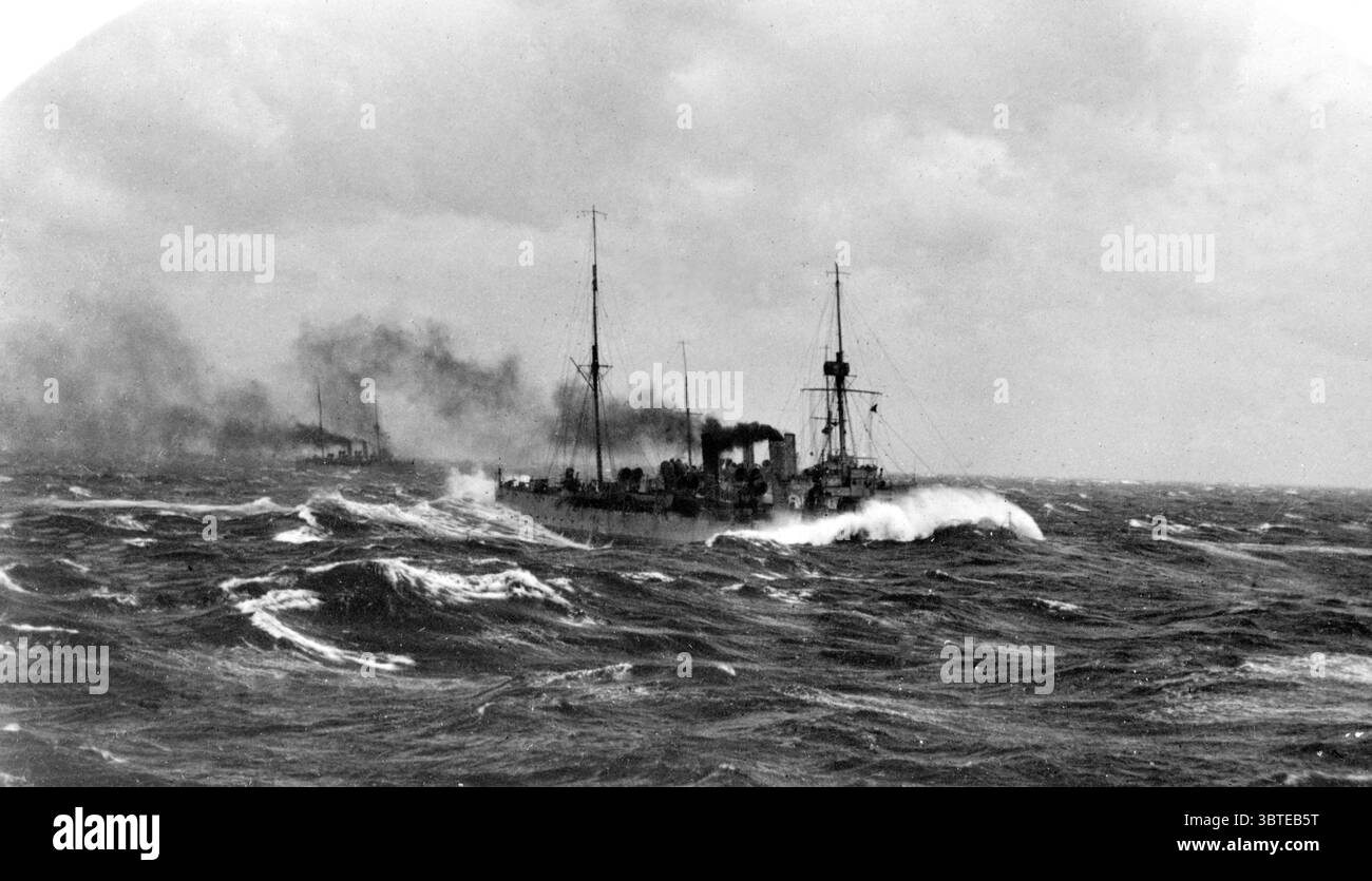 HMS Pegasus of the Royal Navy , in gale . 1914 Stock Photo - Alamy