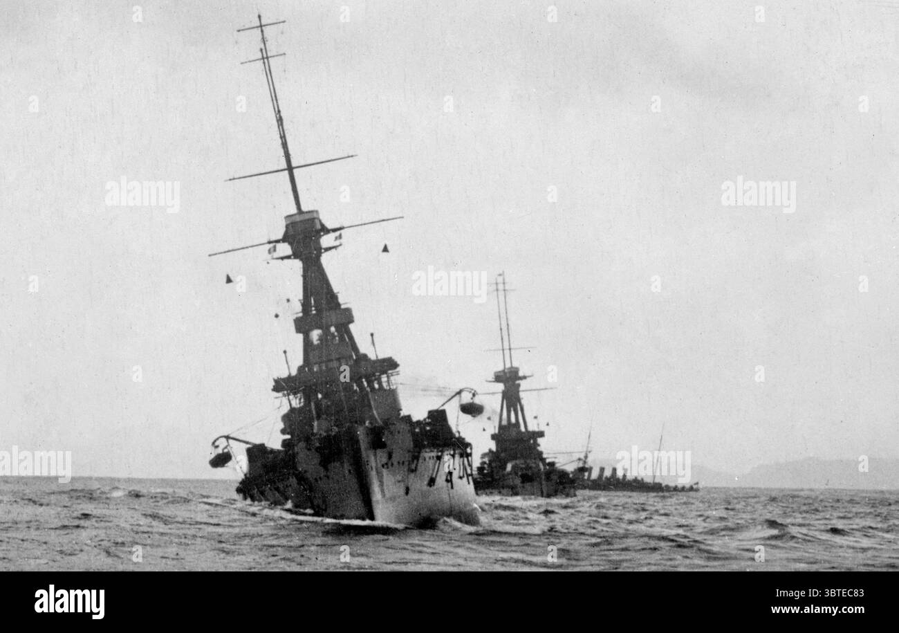 HMS Bellerophon with HMS St Vincent and HMS Liverpool of the Royal Navy ...