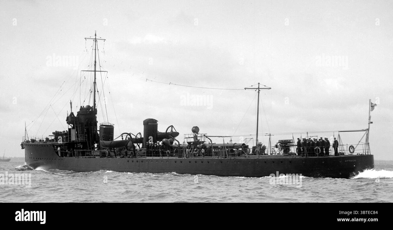 HMS Attack of the Royal Navy 1914 Stock Photo - Alamy