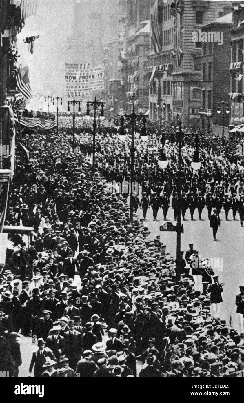 First World War Preparedness Parade , New York City , USA Stock Photo ...