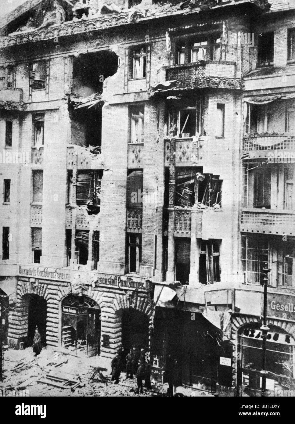 Revolution in Berlin , Germany . Destruction of the building of the ...