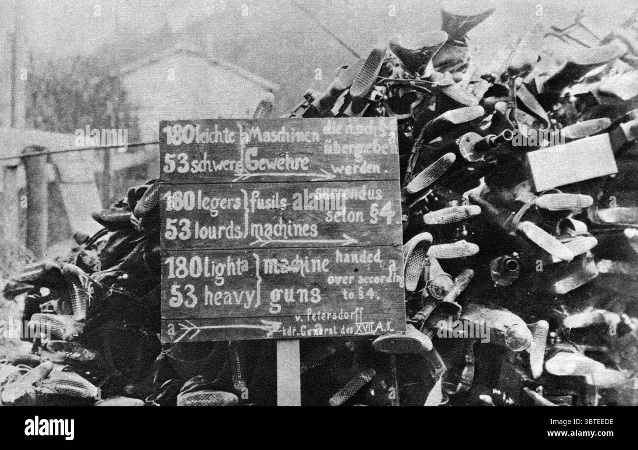 First World War German war material destroyed under the terms of the ...