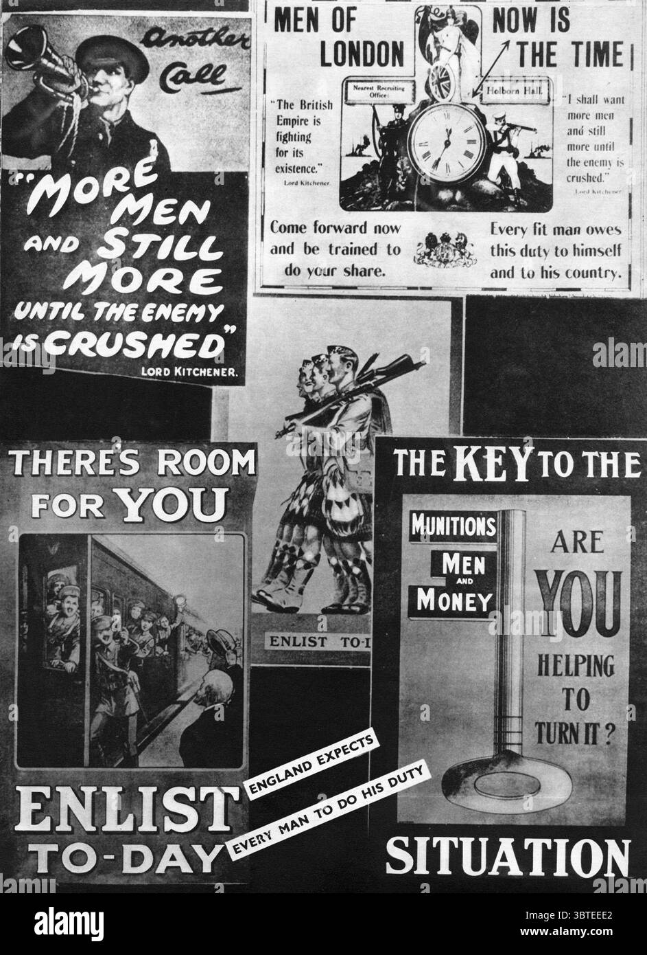 First World War A series of Recruitment posters enticing young men to ...