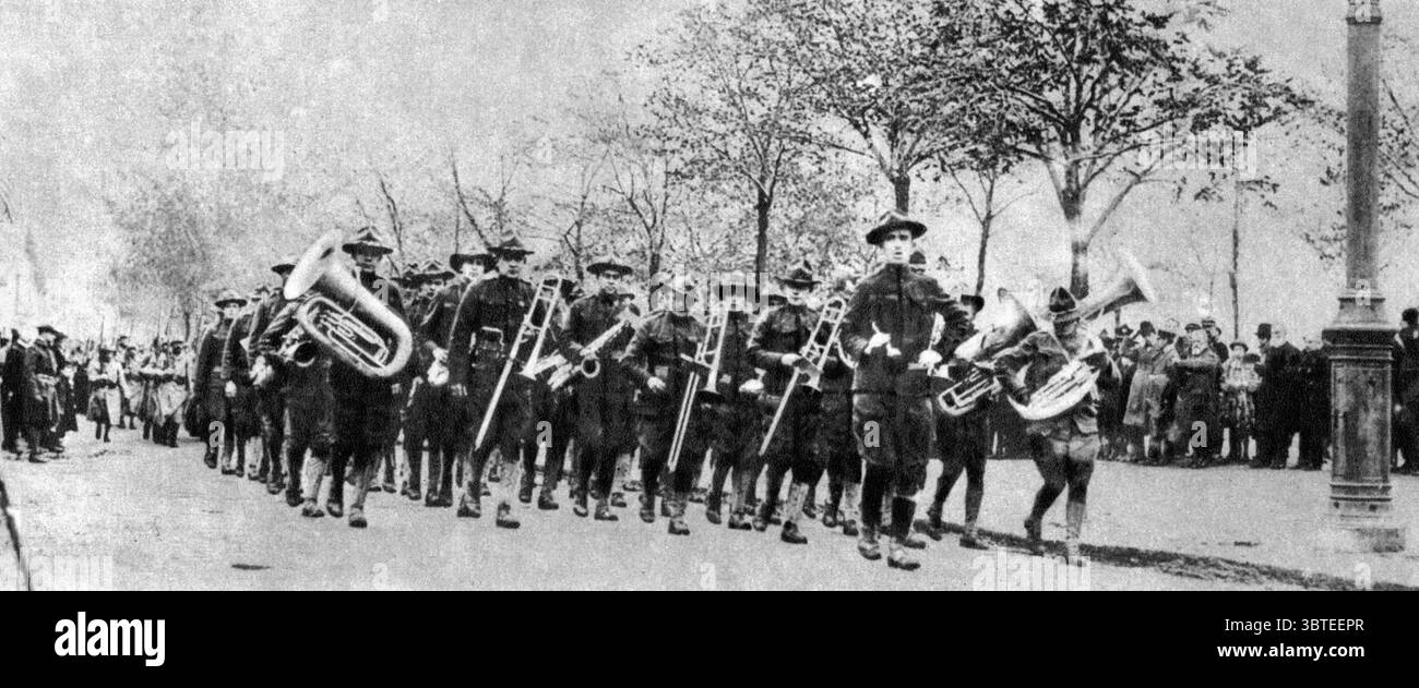 First World War First American troops on French soil June 1917 Stock ...
