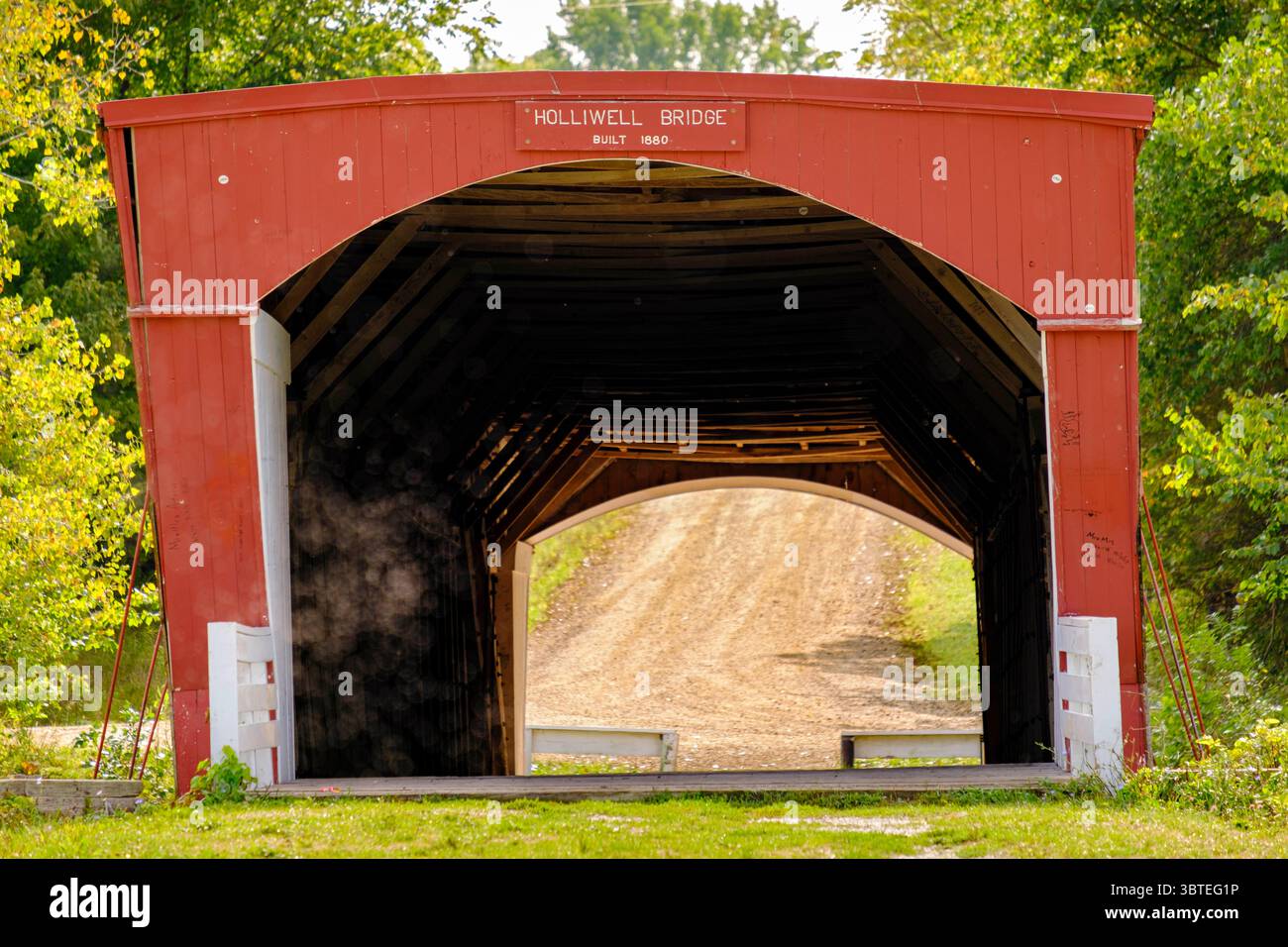September 14, 2020, Winterset, Iowa, U.S: The Holliwell Bridge in ...