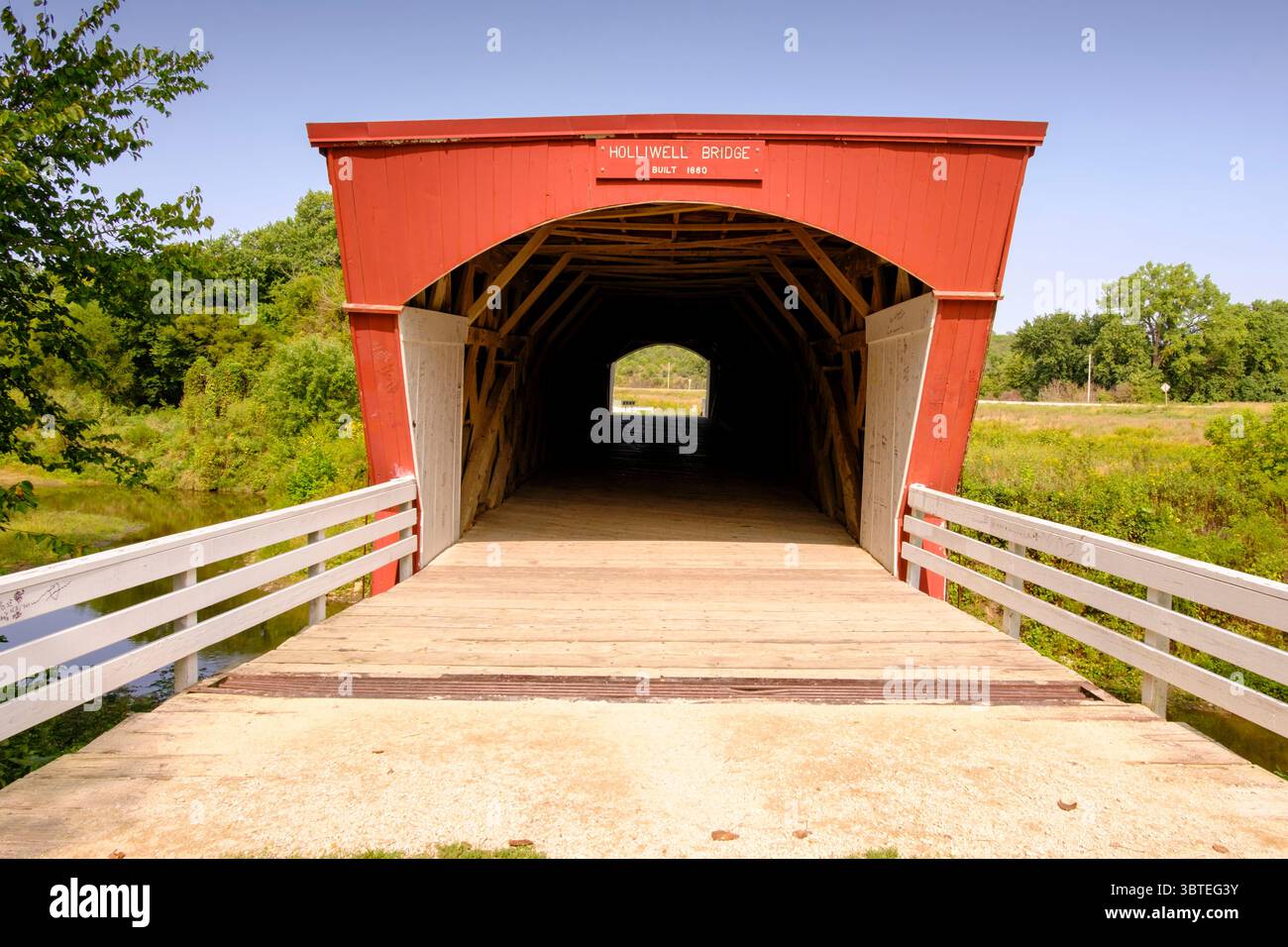 September 14, 2020, Winterset, Iowa, U.S: The Holliwell Bridge in ...
