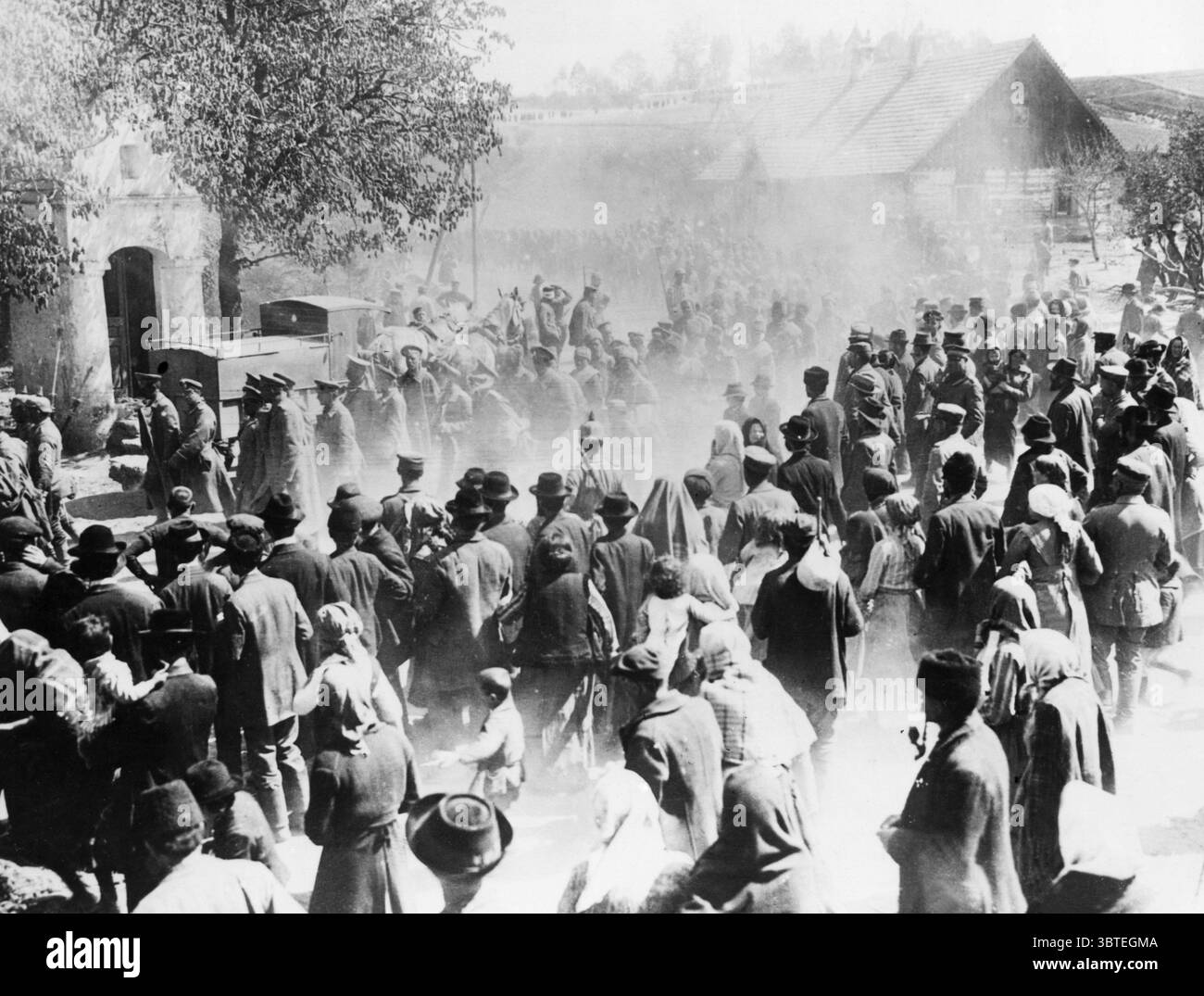 Eastern Front German troops marching through Przemysl 1915 Stock Photo ...