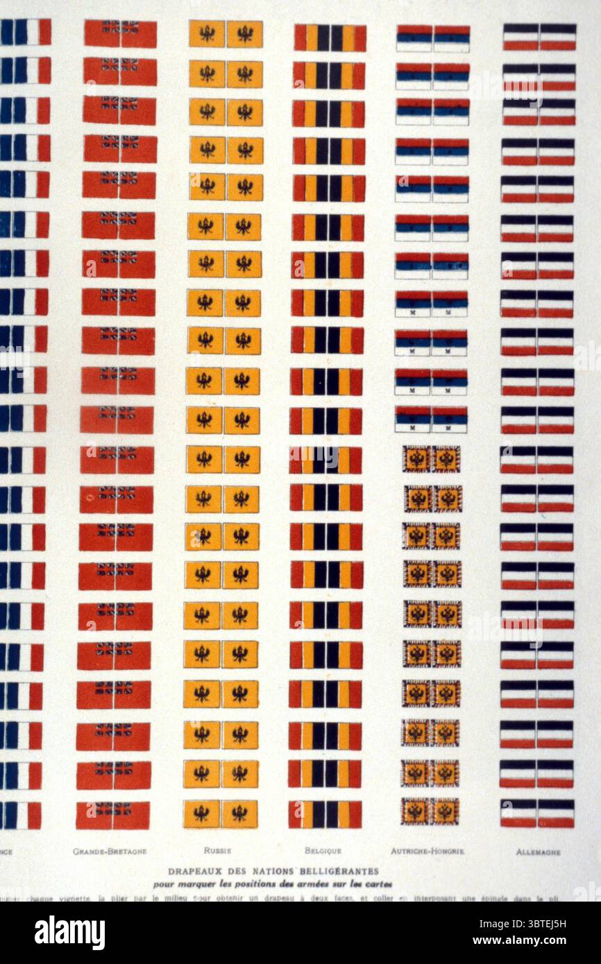 WW1 Flags of Warning Nations. The flags were used to put on warzone ...