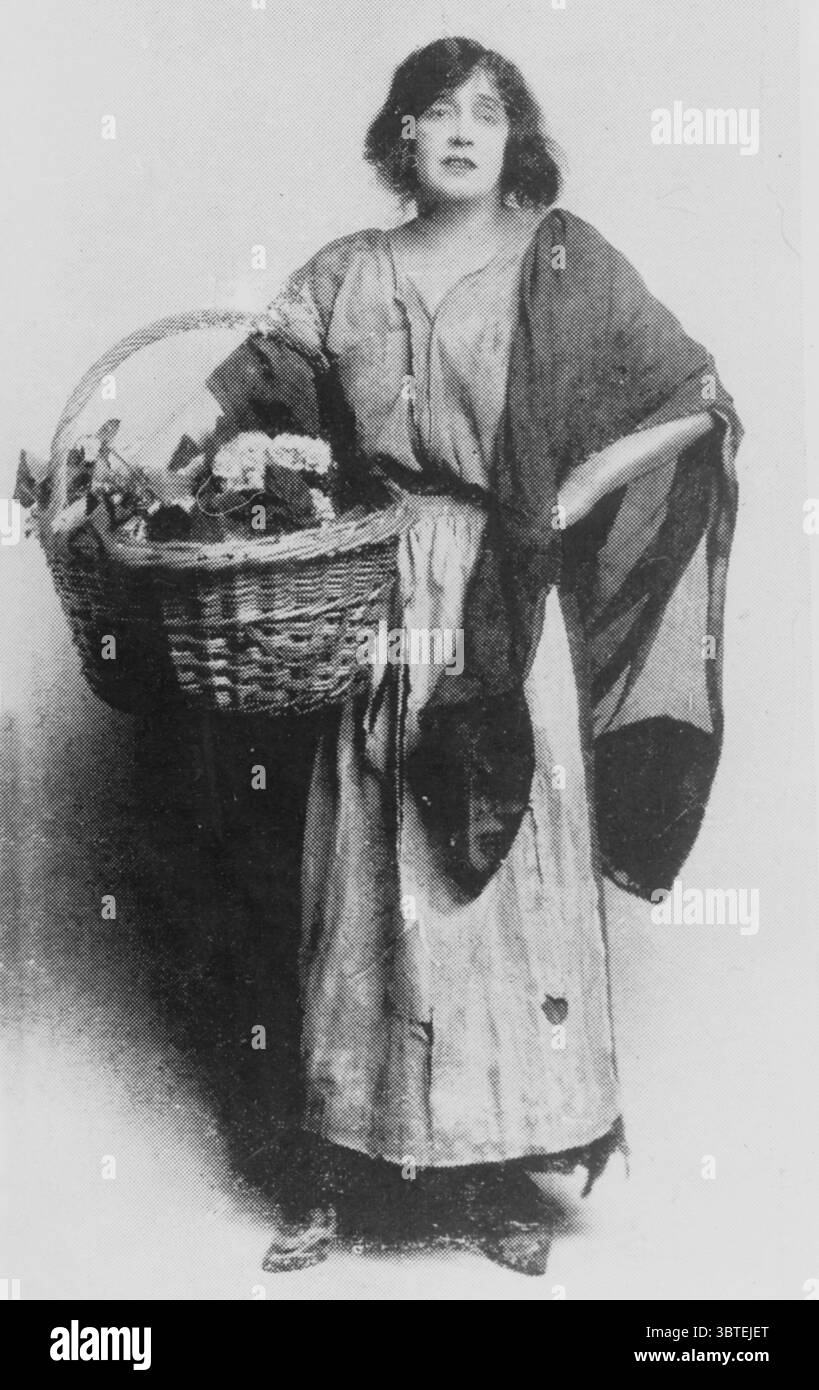 Mrs Patrick Campbell in "Pygmalion" a play by George Bernard Shaw. 1914 ...