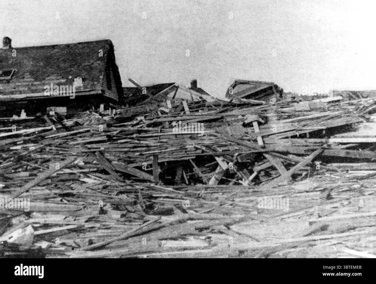 Galveston, Texas, USA Hurricane 1900 Ruins in Market Street Stock Photo ...