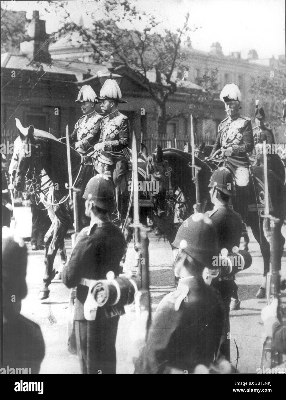 King George V rides behind the body of his father, with his cousin The ...