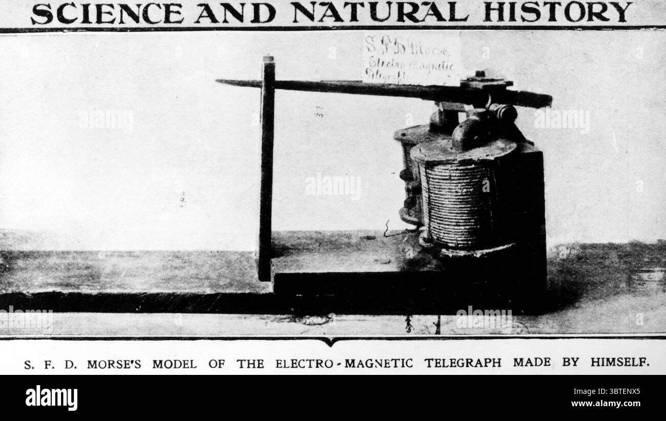 Samuel Morse - the model of the electro-magnetic telegraph made by ...