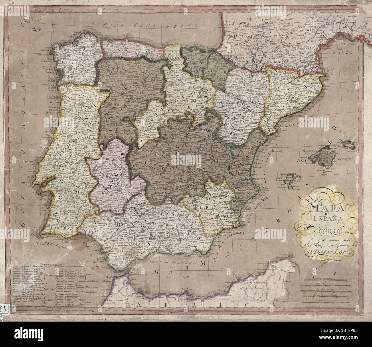 Map of Spain and Portugal, Corrected and Augmented from the Map ...